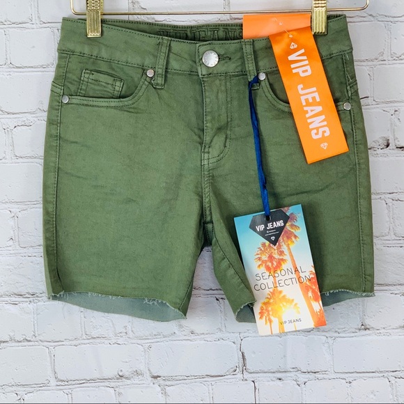 VIP | Shorts | New Vip Jeans Shorts Olive Green Stretch Denim 2 | Poshmark